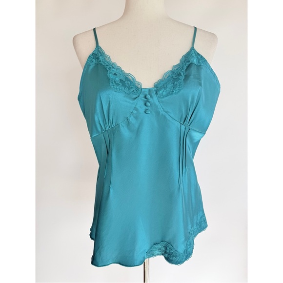 ek designs | Intimates & Sleepwear | Vintage Camisole Lace Cami Teal ...
